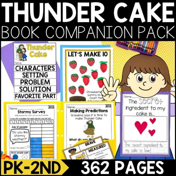 Thunder Cake Book Activities - A Dab of Glue Will Do